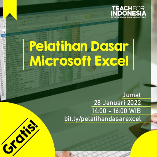 Pelatihan Dasar Microsoft Excel – Teach For Indonesia